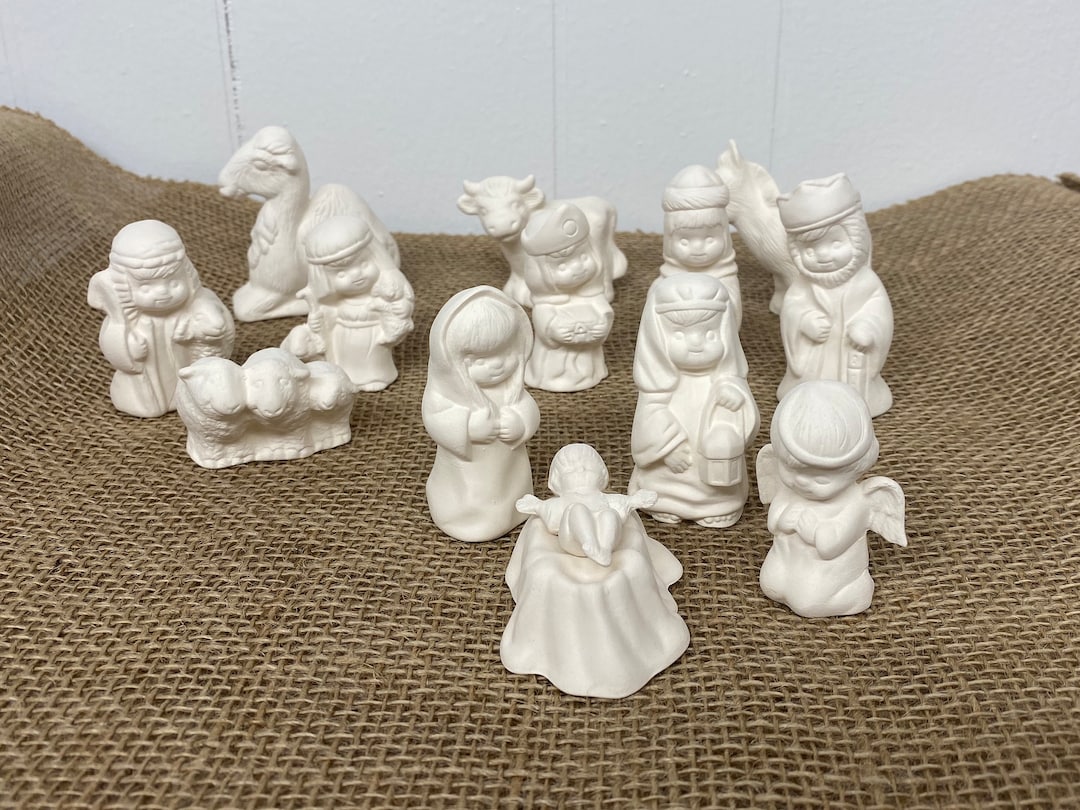 Nativity - Ceramic - Children’s Set - Ready to Paint - Bisque *read ...