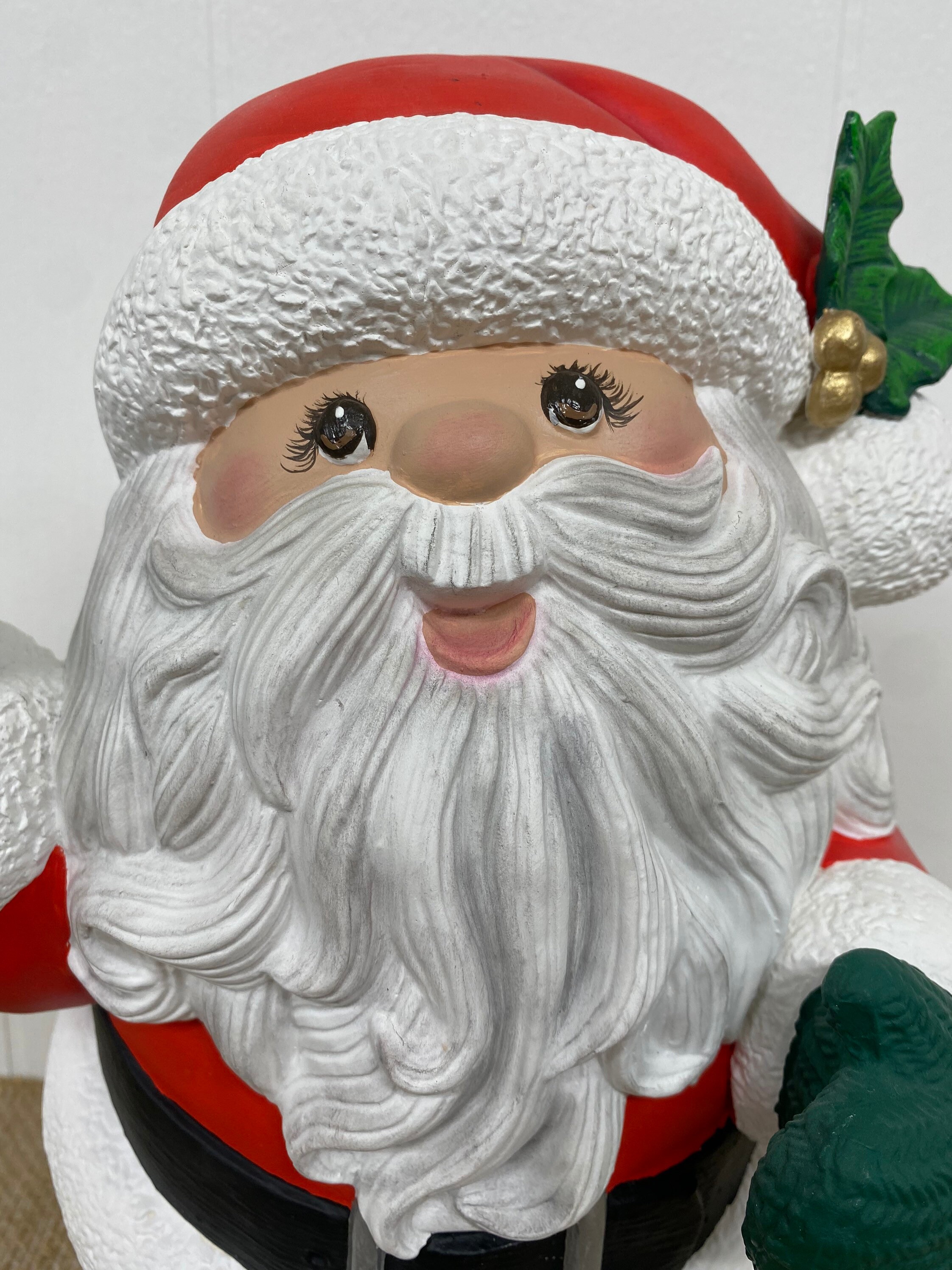 Santa Statue Ceramic read Description for Size - Etsy