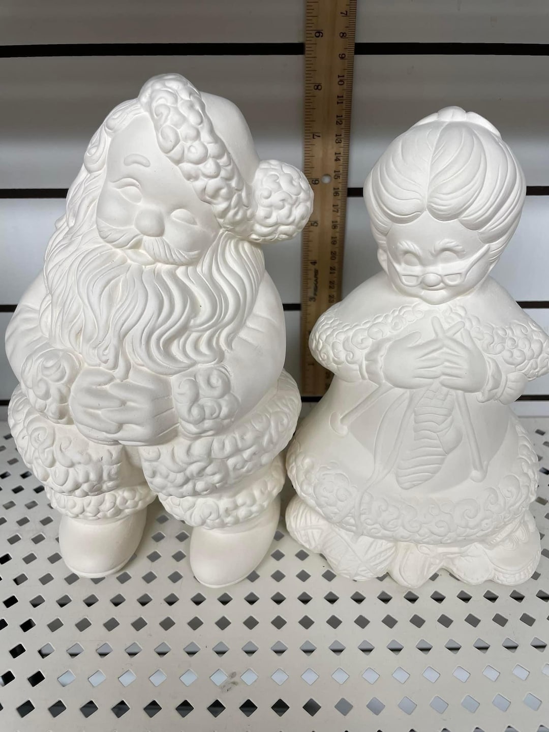 Santa & Mrs. Claus Bisque - Ceramic - Ready to Paint **read Description ...