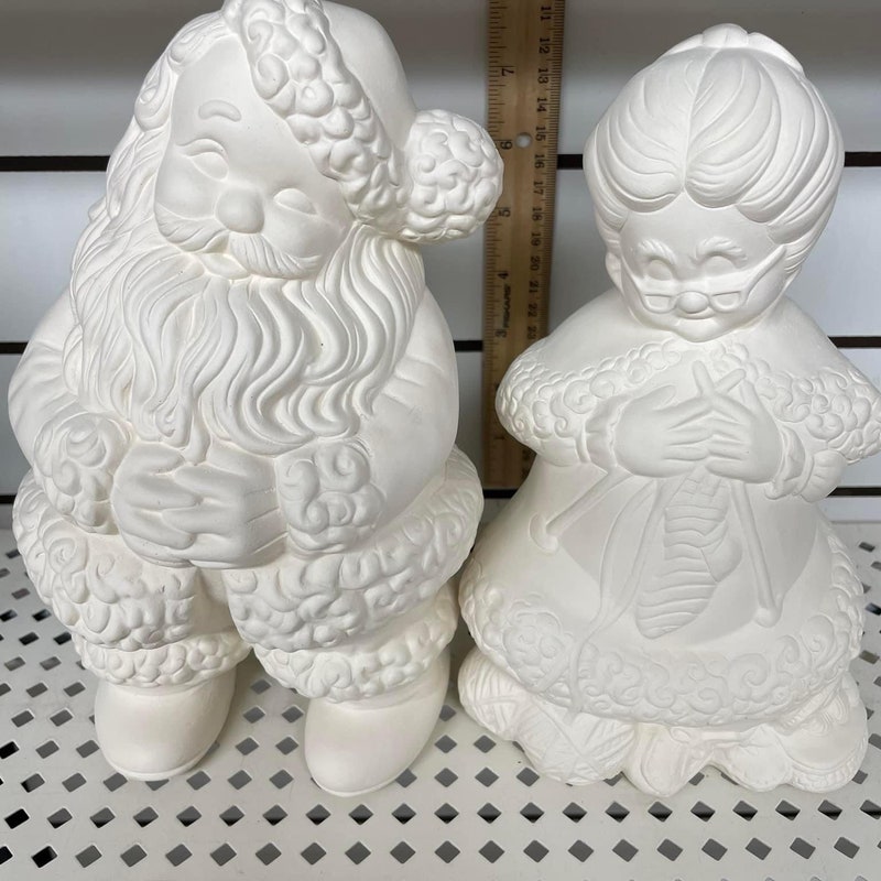 12 Santa Ceramic Bisque - Etsy