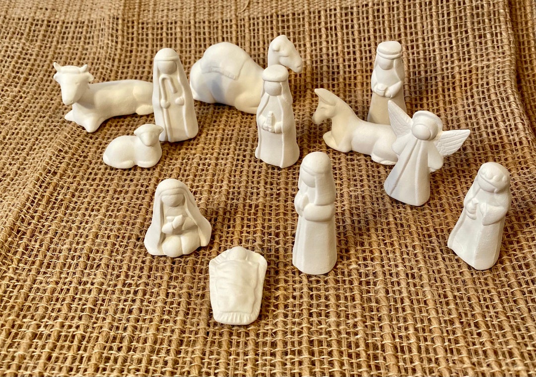 Nativity - Ceramic - “faceless” - Ready to Paint - Bisque *read ...