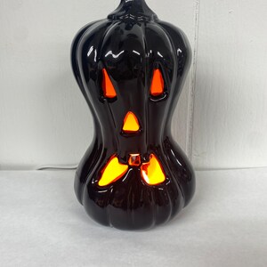 Ceramic Jack O’lantern Lamp - Squished - Etsy
