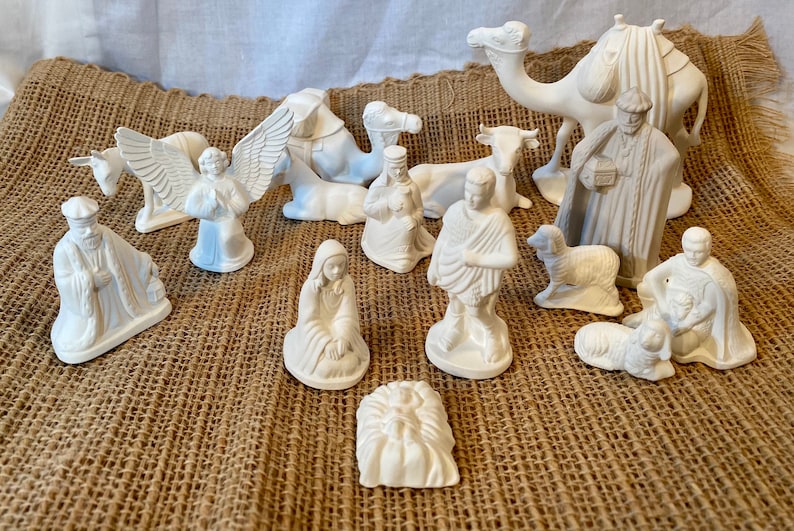 Nativity - Ceramic - Duncan - Ready to Paint - Bisque *read Description ...