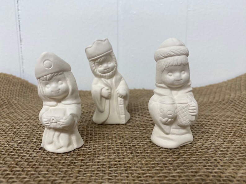 Nativity - Ceramic - Children’s Set - Ready to Paint - Bisque *read ...