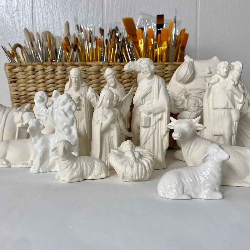 Ceramic Nativity Set - Etsy