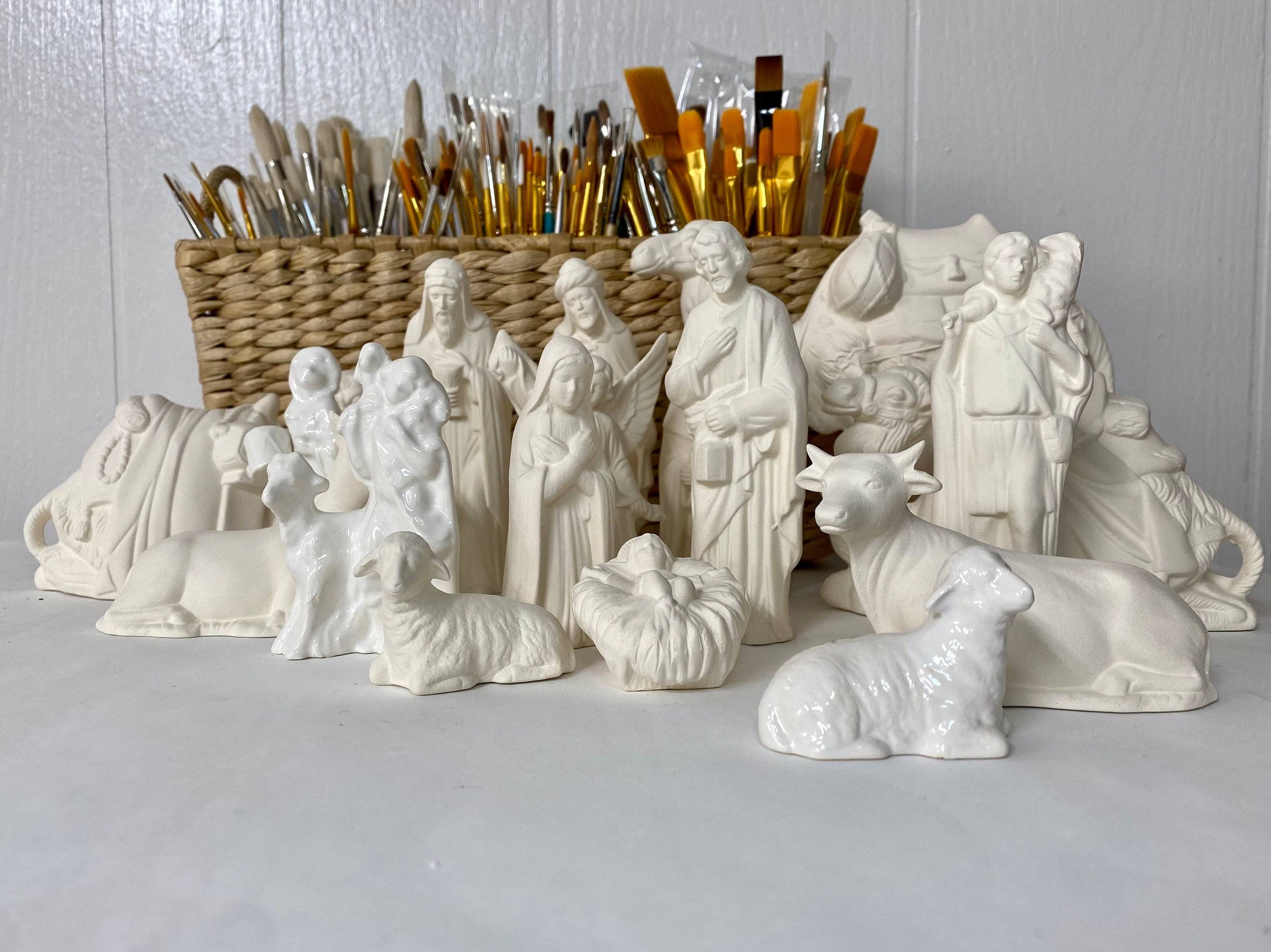 Nativity Ceramic Riverview Ready to Paint Bisque read - Etsy