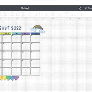 Rainbow Calendar Month Template SVG PNG. Months, Years, Dates Included ...