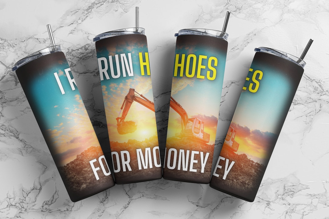 20 Oz Skinny Tumbler Excavator Backhoe Operator Sublimation Design ...