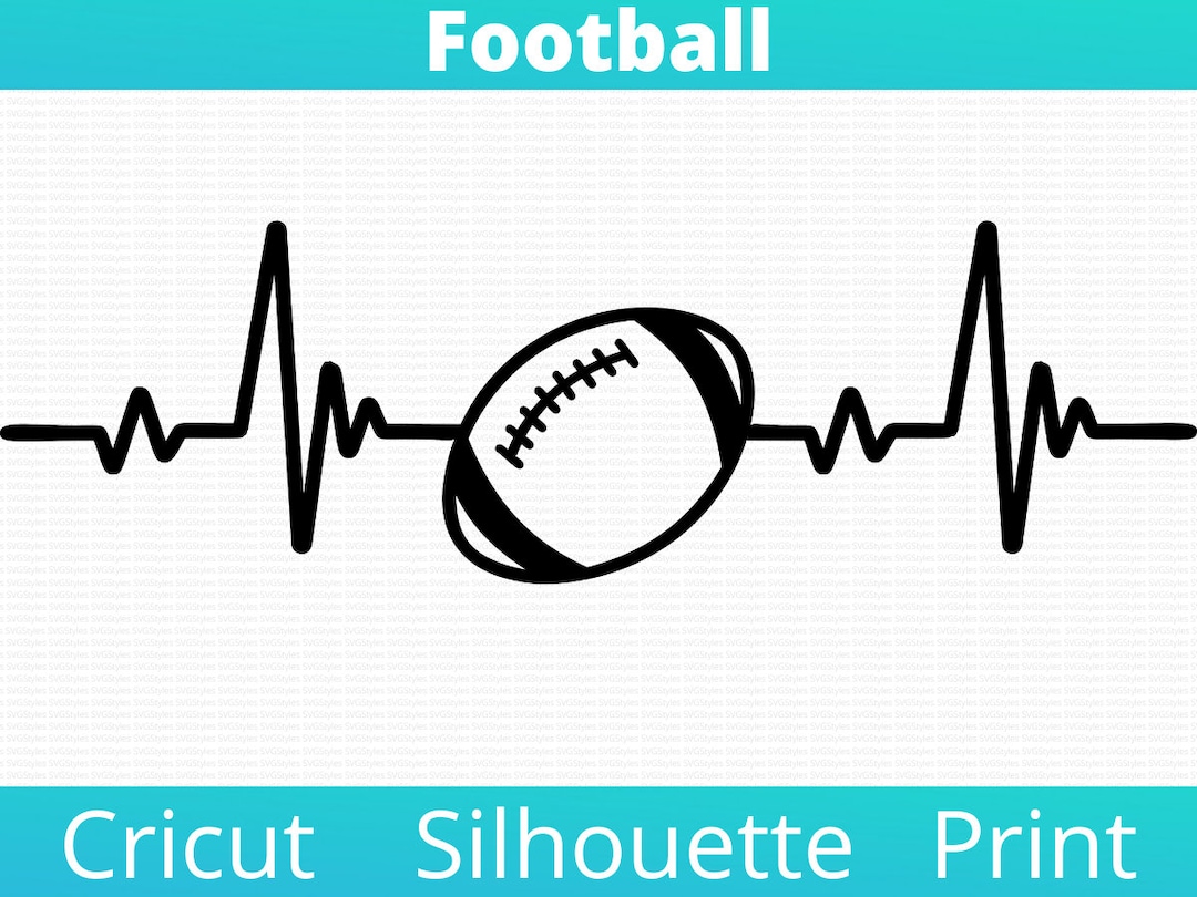 Football Heartbeat SVG PNG for Game Day Shirt Football - Etsy