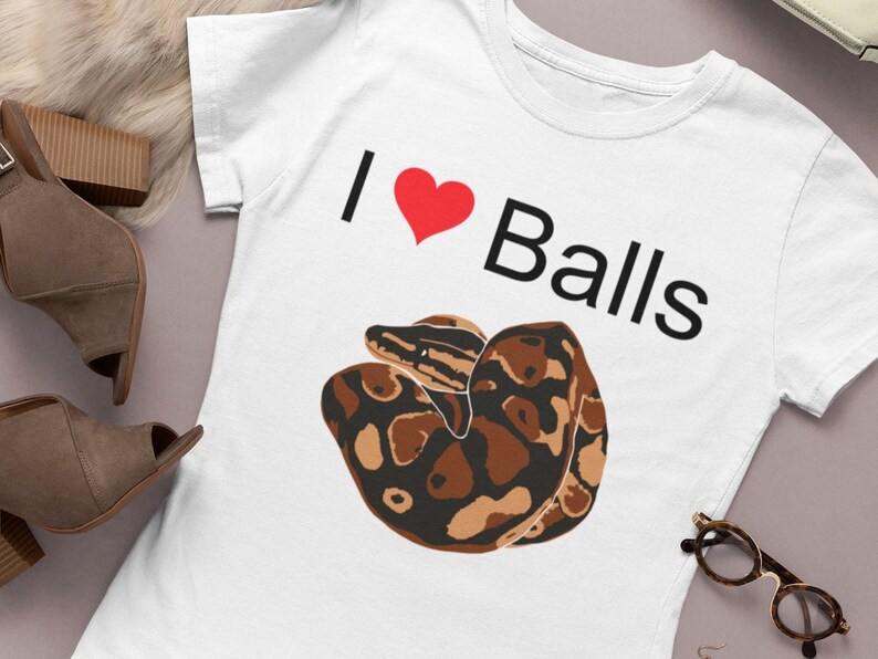 Commercial Use Funny Ball Python Svg I Love Balls Svg Etsy