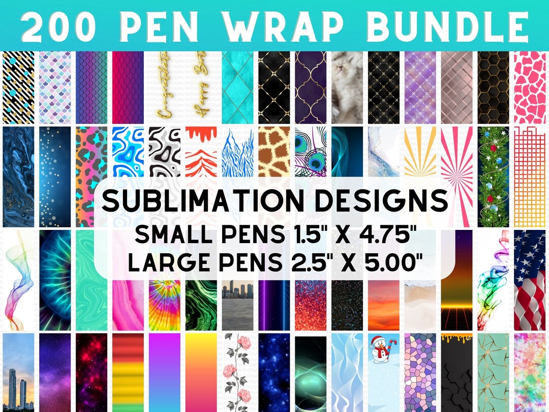 Pen Wrap PNG Bundle, Pen Wrap Sublimation Designs, Epoxy Pen Wraps ...