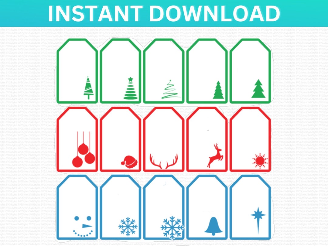 Christmas Gift Tag SVG, Name Tag Svg, Christmas Svg, Christmas Gift Tag ...