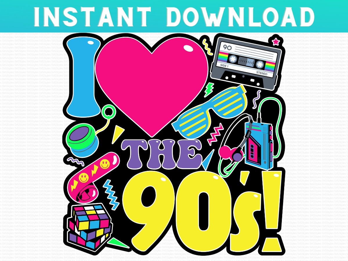 I Love the 90s Svg Nineties Svg 90s Retro Svg 90s Party - Etsy Australia