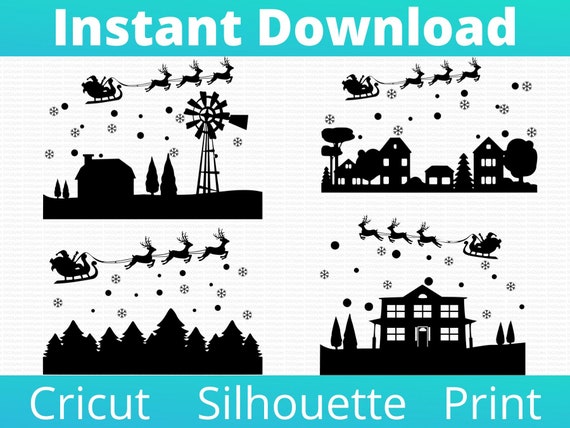 Christmas Svg Bundle Christmas Svg Christmas Scene Svg - Etsy