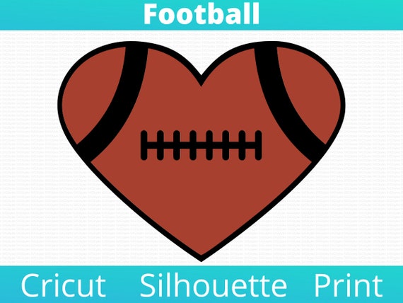 Football Heart SVG PNG for Game Day Shirt football Shaped - Etsy