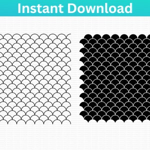 Scallop Tile Svg Scallop Svg Rainbow Mermaid Pattern Svg - Etsy