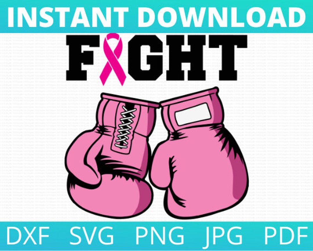 Pink Breast Cancer Awareness Ribbon Boxing Gloves to Fight - Etsy