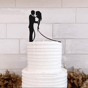 Wedding Cake Topper SVG Bride and Groom Silhouette Instant Download PNG ...