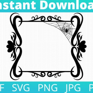 Spooky Frame SVG Bundle Creepy Mirror SVG Horror Gothic Wall Decor ...