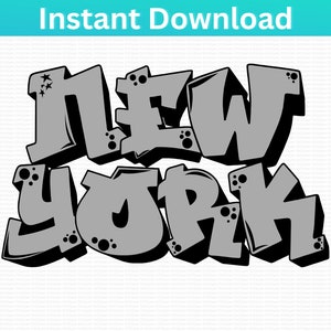 New York SVG PNG. NYC Svg, New York City Svg, New York Graffiti Art ...