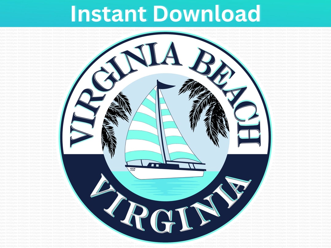 Virginia Beach SVG. Va Beach VA Png. Cricut, Sublimation Print, Decal ...
