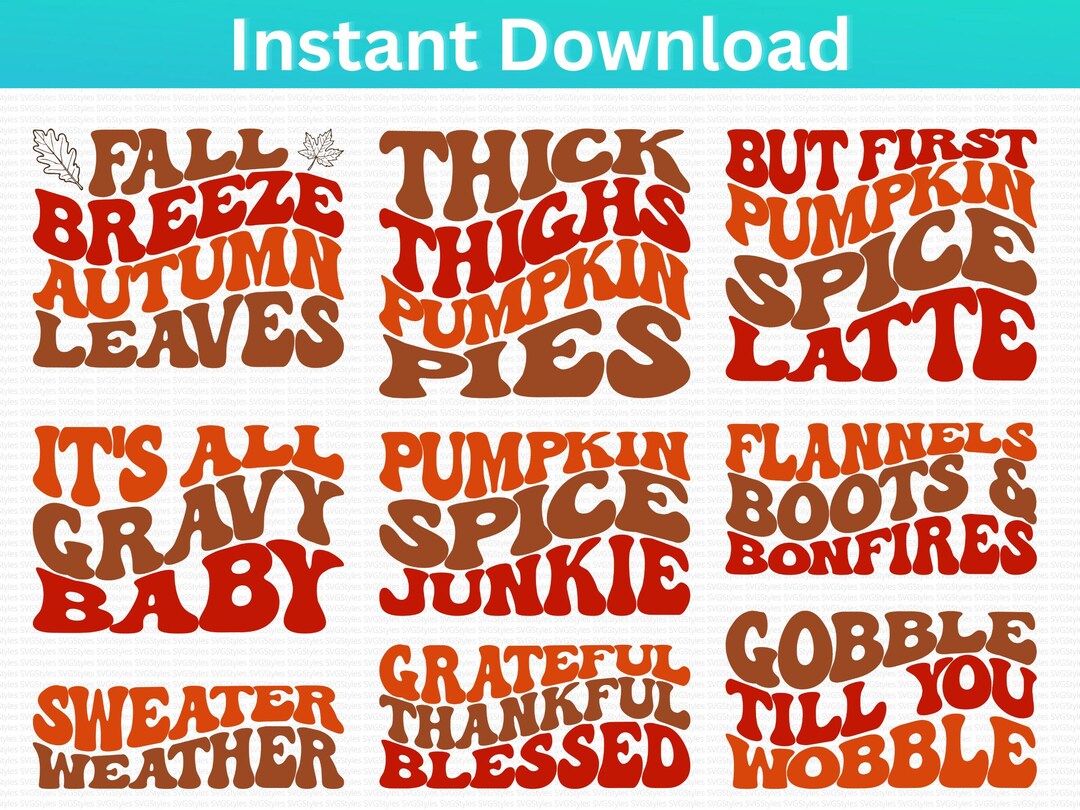 Fall Svg Autumn SVG Bundle Fall SVG Bundle Thanksgiving - Etsy