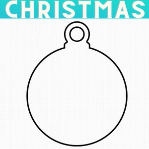 Christmas Ornament Outline SVG, Ornament SVG, Ornament Silhouette ...