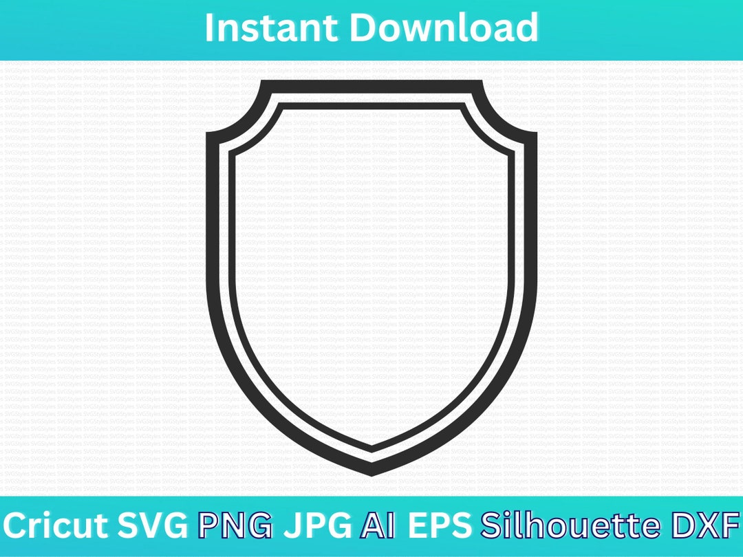 Shield Crest SVG PNG Jpg Ai Eps Cut File Digital Download, Cricut ...