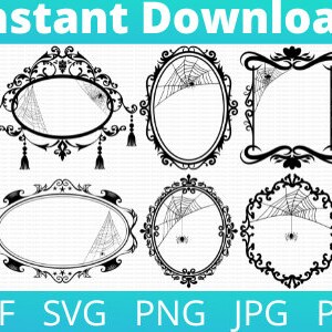 Spooky Frame SVG Bundle Creepy Mirror SVG Horror Gothic - Etsy