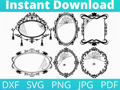 Spooky Frame SVG Bundle Creepy Mirror SVG Horror Gothic - Etsy