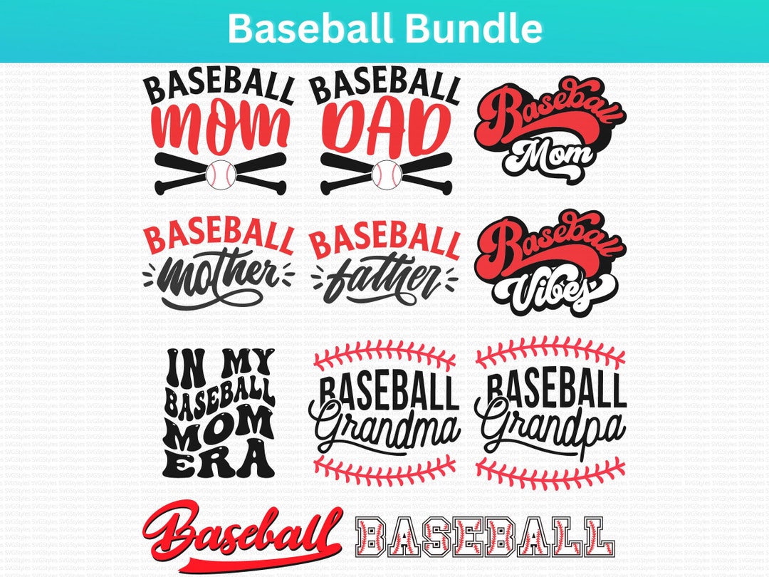 Baseball Quote SVG Bundle, Baseball Svg. Baseball Mom Dad Grandma ...
