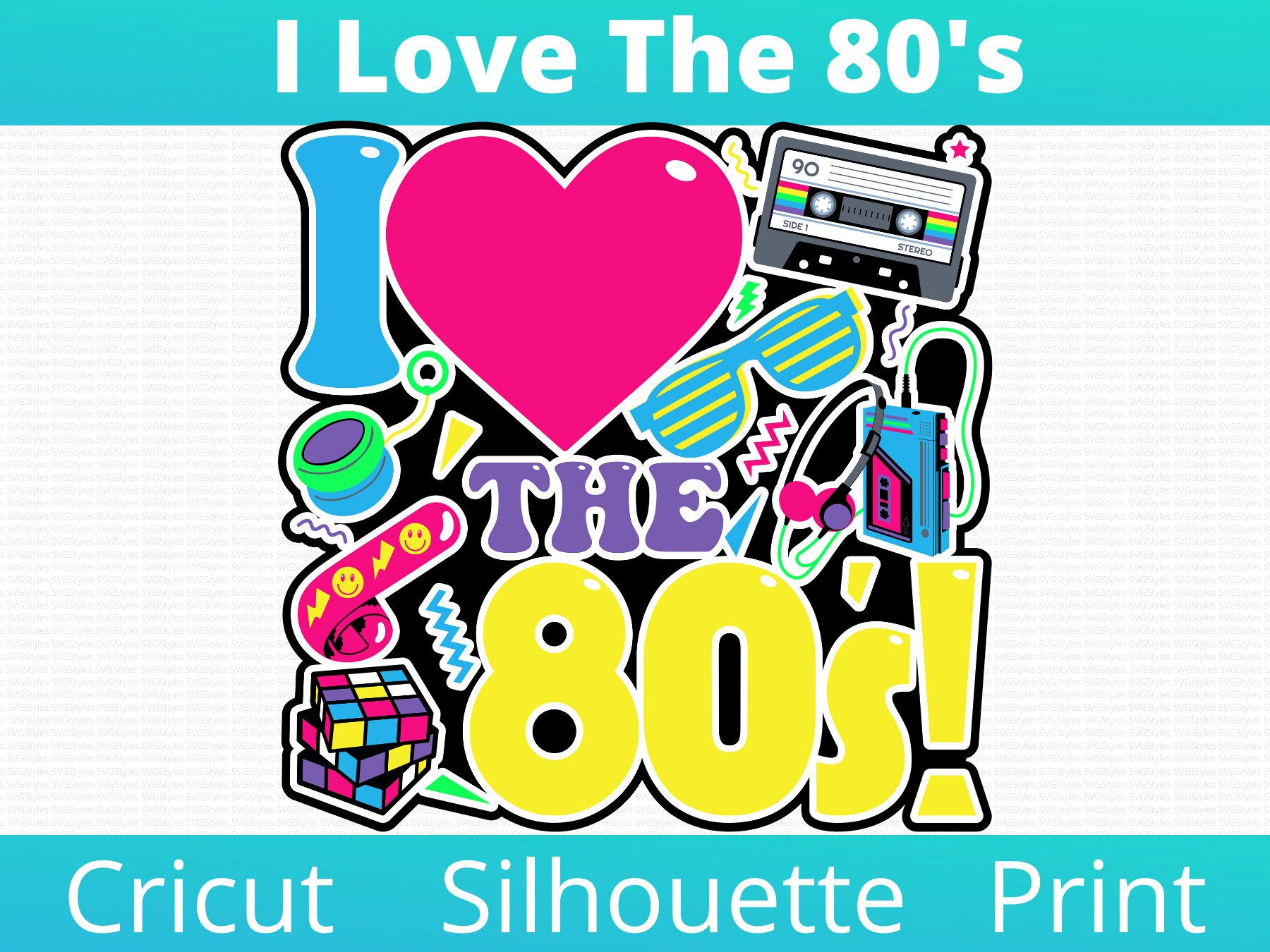 I Love the 80s Svg Eighties Svg 80s Retro Svg 80s Party - Etsy Hong Kong