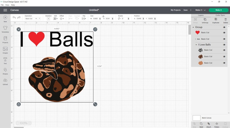 COMMERCIAL USE Funny Ball Python SVG I Love Balls Svg - Etsy