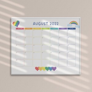 Rainbow Calendar Month Template SVG PNG. Months, Years, Dates Included ...