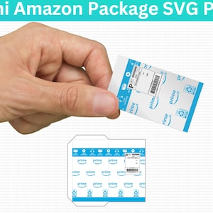 Printable Mini Amazon Package Template With Label, Miniature Envelope ...