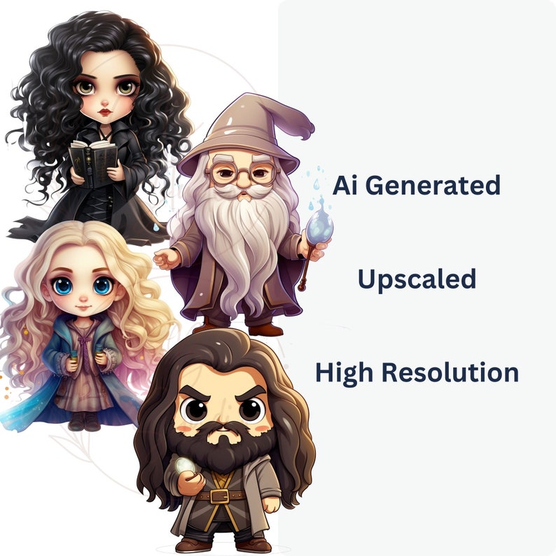 Magic Wizard Clipart, Wizards Cute personajes, Cartoon Wizard School ...