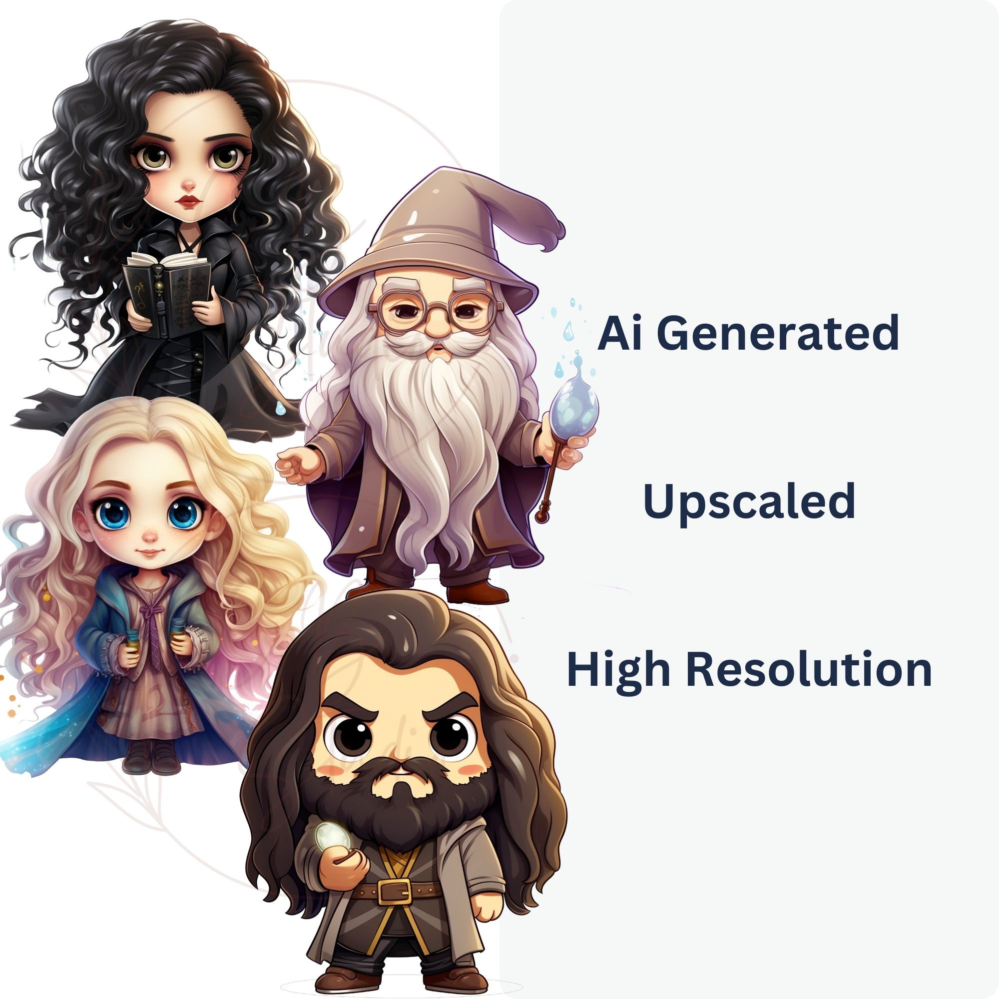 Kawaii Magic Wizard Clipart, Wizards Characters, Cartoon Wizard School ...