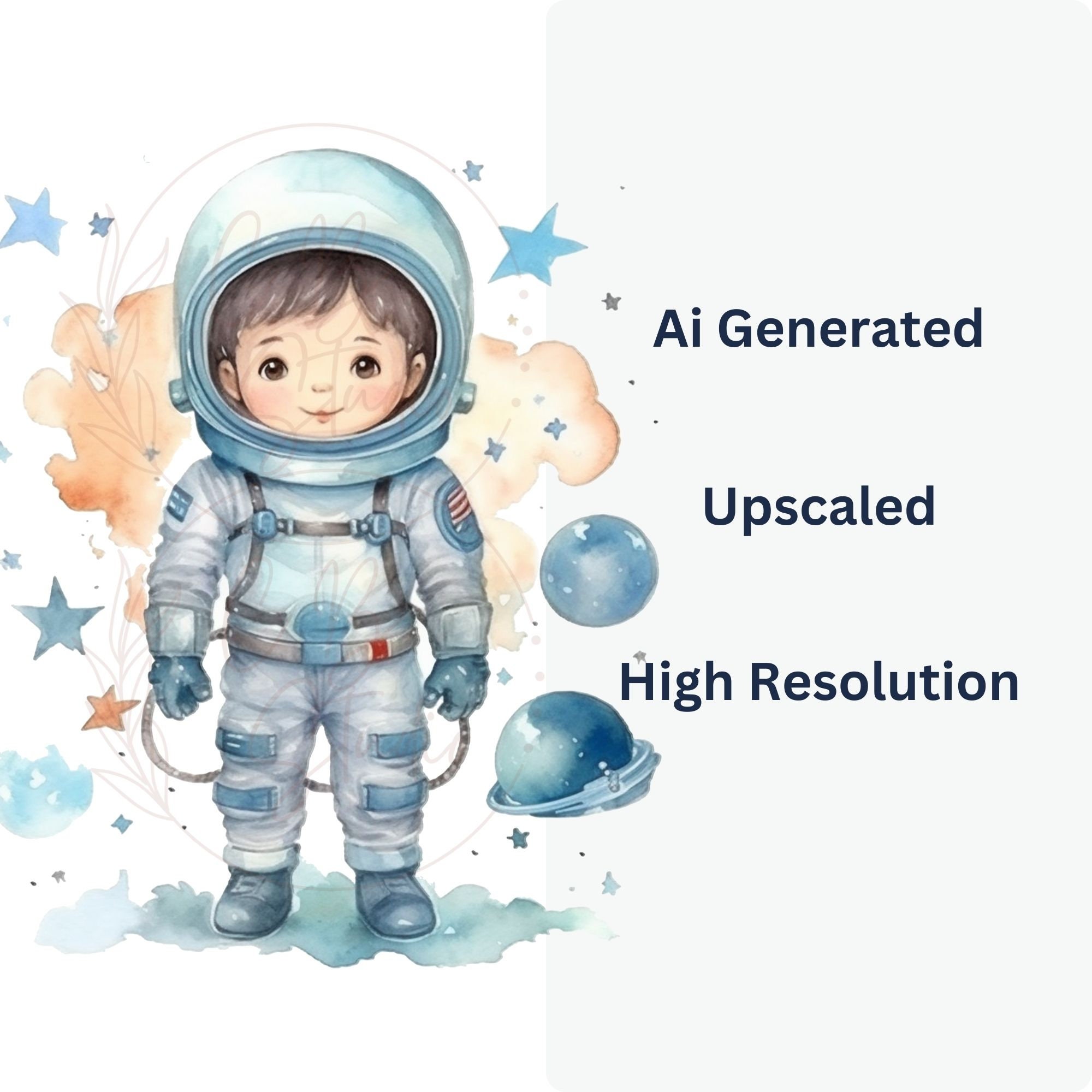 Cute Astronaut Boy Clipart, Kids Watercolor Space Clipart, Nursery ...