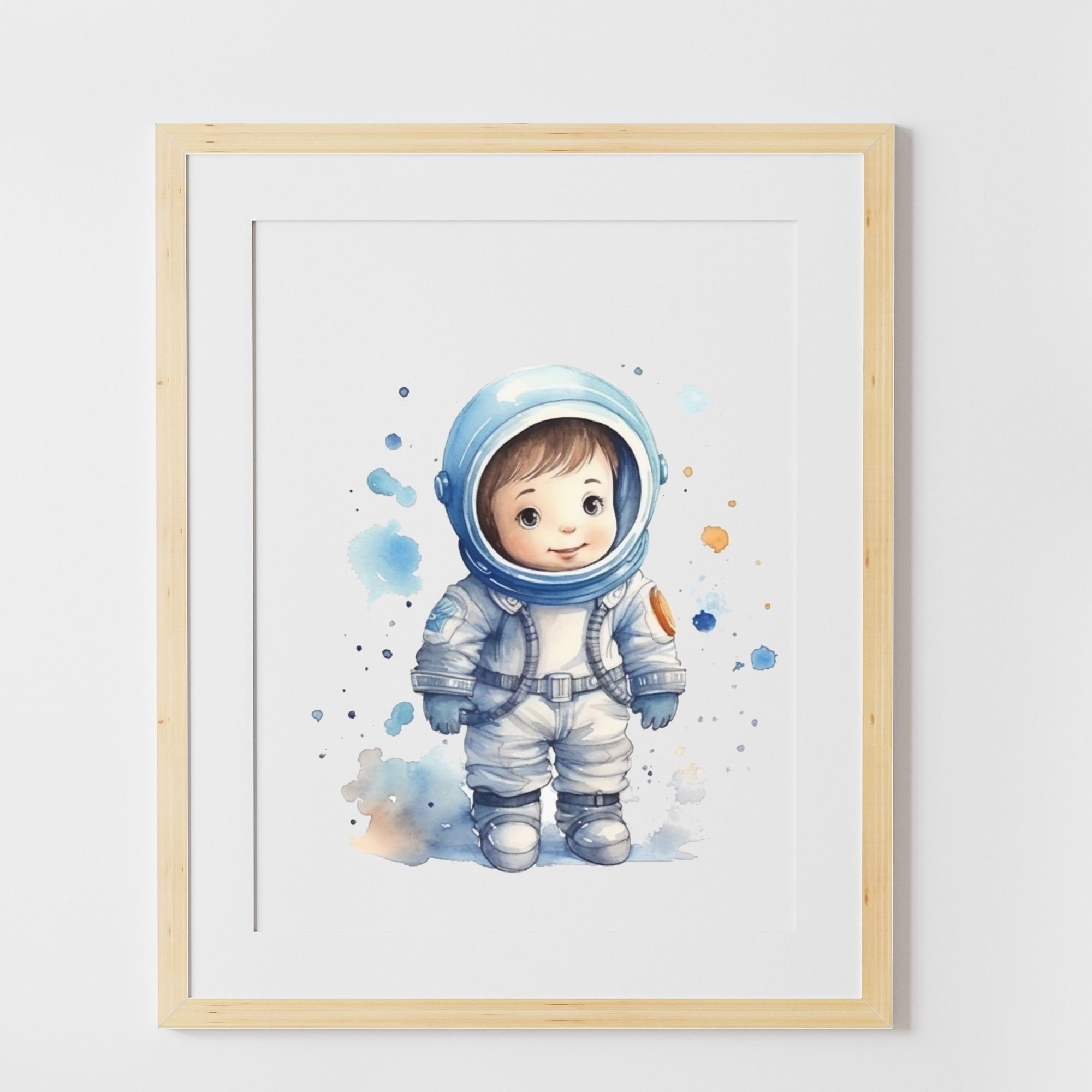 Cute Astronaut Boy Clipart, Kids Watercolor Space Clipart, Nursery ...