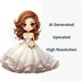 Cute Brunette Bride Clipart, Kawaii Bride, Cute Wedding Graphics ...
