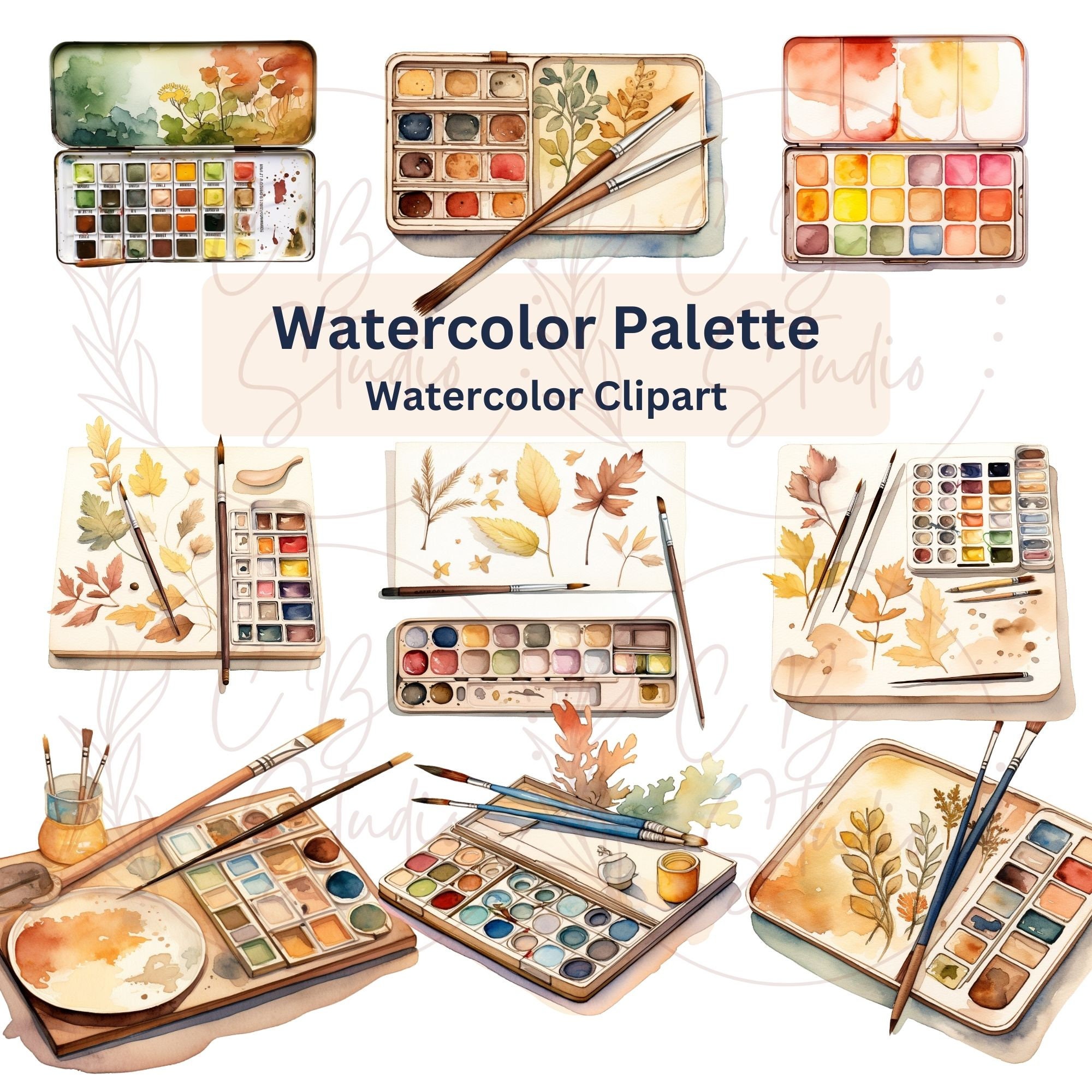 Watercolor Palette Clipart, Color Palette, Artistic Spirit, Artist ...