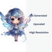 Celestial Fairies Clipart, Cute Chibi Fairy, Whimsical Clipart, Magical ...