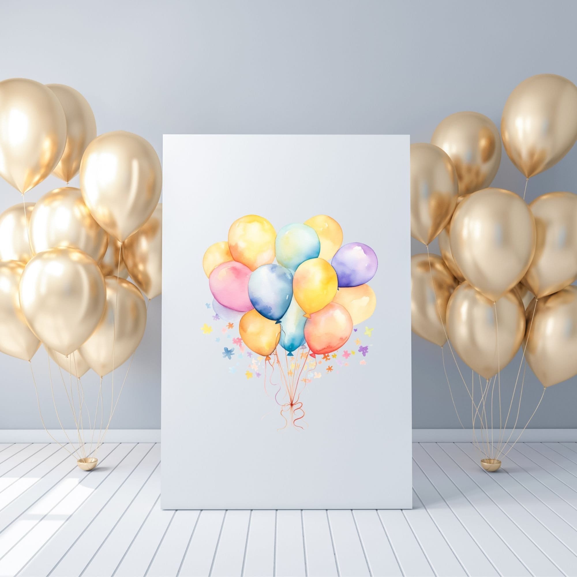 Rainbow Birthday Clipart, Watercolor Rainbow Clipart, Birthday Cake ...