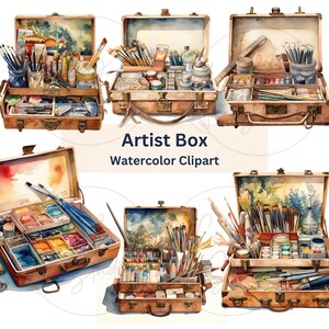 Watercolor Painter Box Clipart, Artistic Vibes, Painting, Hobby Clipart ...