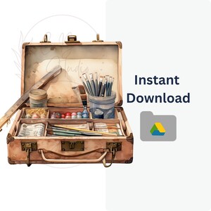 Watercolor Painter Box Clipart, Artistic Vibes, Painting, Hobby Clipart ...