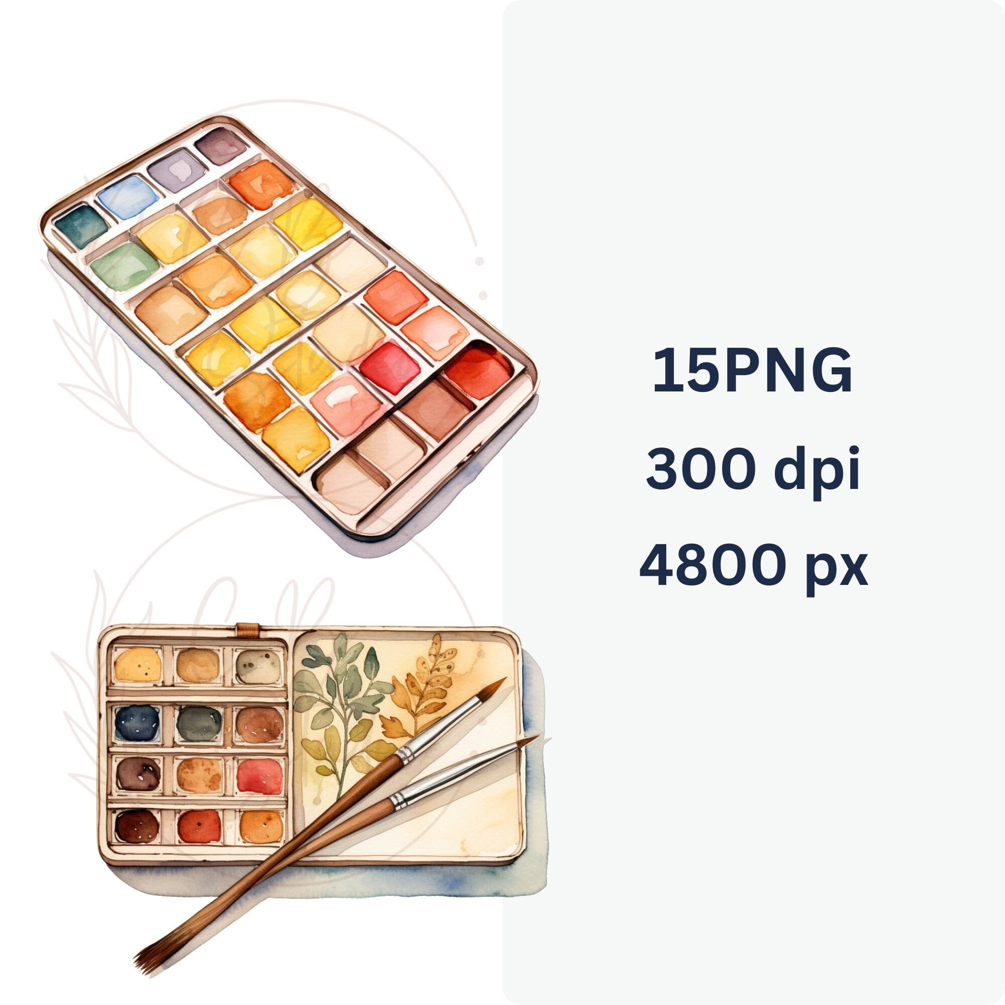 Watercolor Palette Clipart, Color Palette, Artistic Spirit, Artist ...