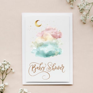 Watercolor Clouds Clipart, Cute Weather, Soft Colors, Commercial Use ...