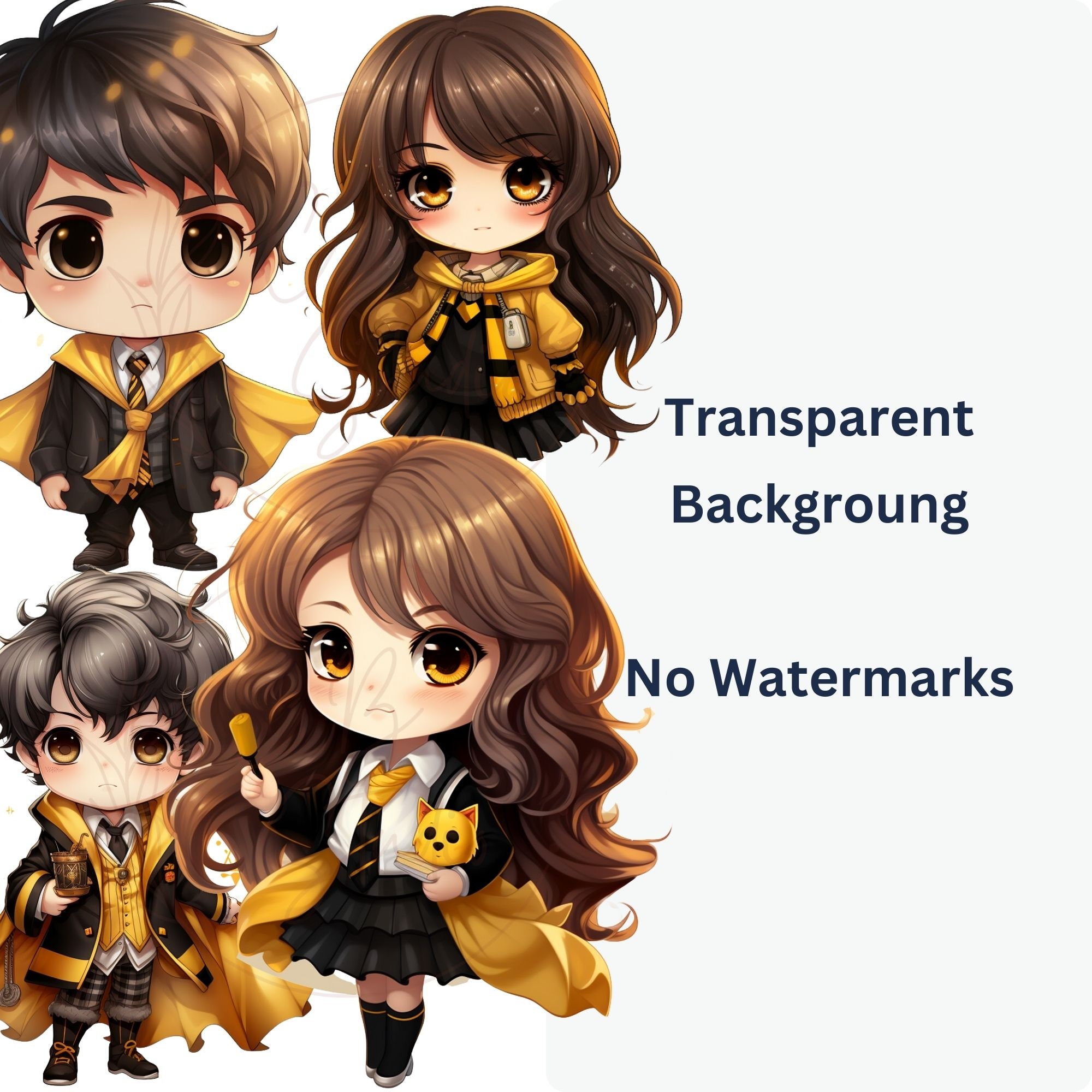 Magic Wizard Clipart, HP Houses, Cute Characters, Cartoon Wizard School ...