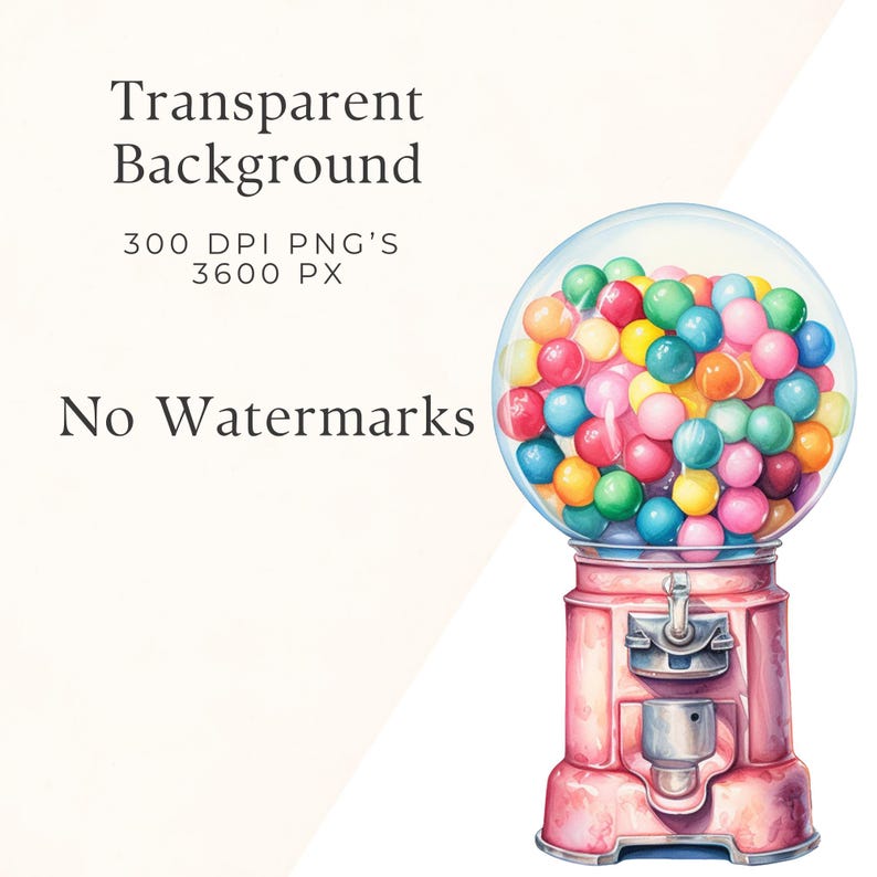 Watercolor Desserts Clipart: Candyland Sweets, Stickers, Candy Store ...