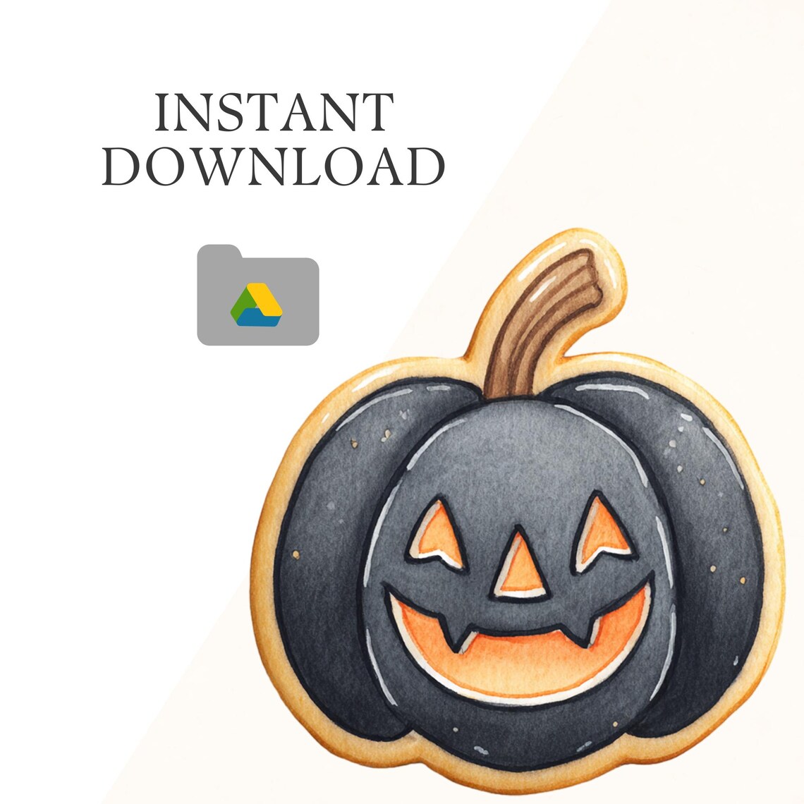 Halloween Cookies Clipart, Spooky Sweets, Watercolor Trick or Treat ...
